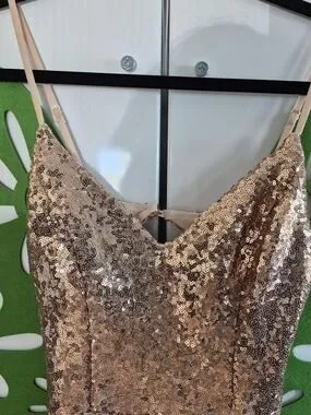 B. Smart | Dresses | B Smart Rose Gold Sequin Slip Dress | Poshmark